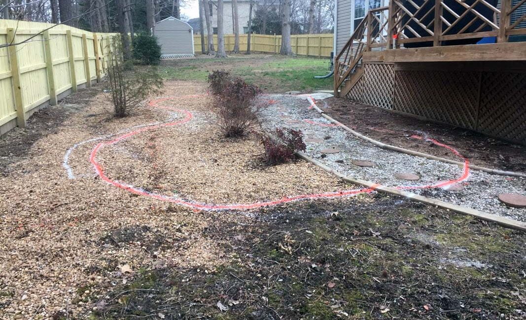 Narrow Backyard | Jacob's Springs Landscaping & Sunken Patio