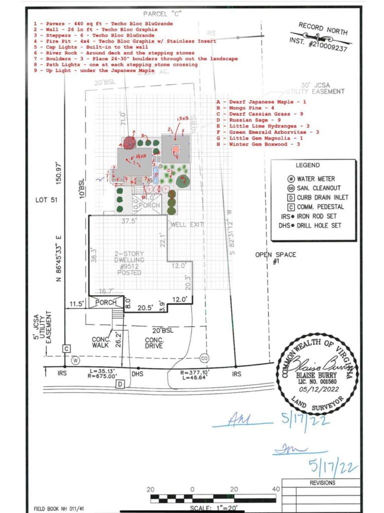Contemporary Backyard Toano | Landscaping, Fire Pit, Lighting