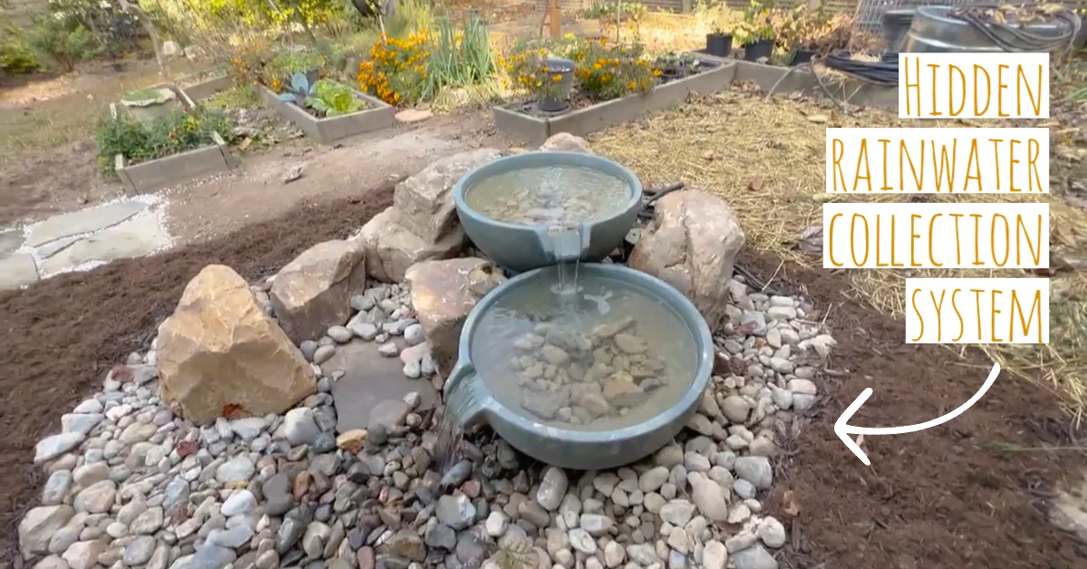 Irrigation System For Rainwater Collection Of Flower Beds Rainwater